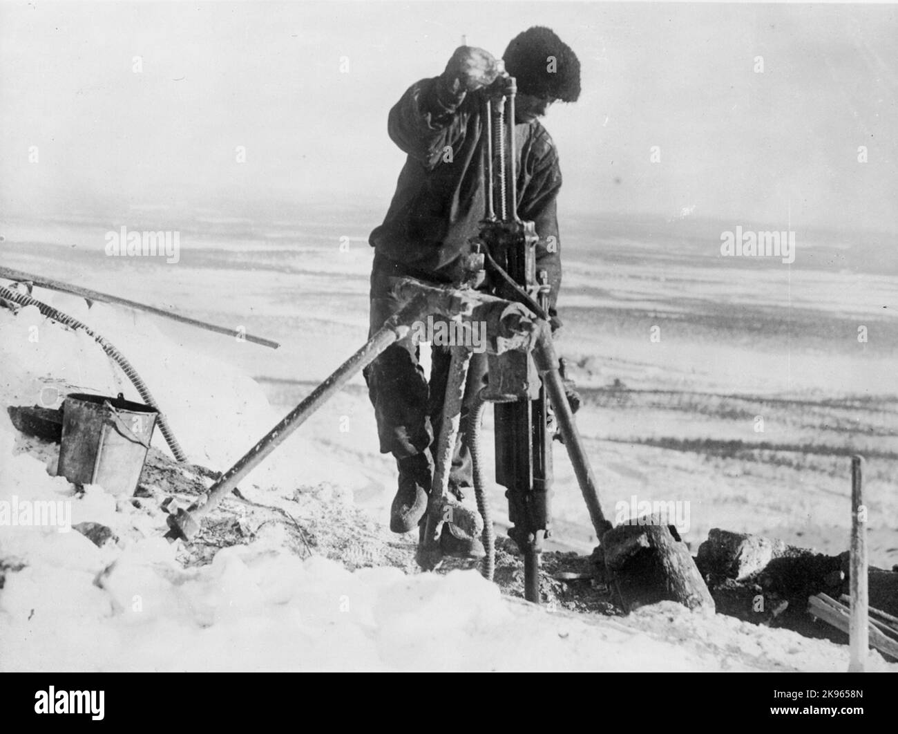 Drilling machine at work; Kirunavaara Stock Photo - Alamy