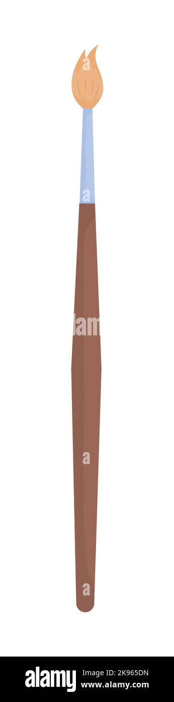Paintbrush semi flat color vector object Stock Vector Image & Art - Alamy