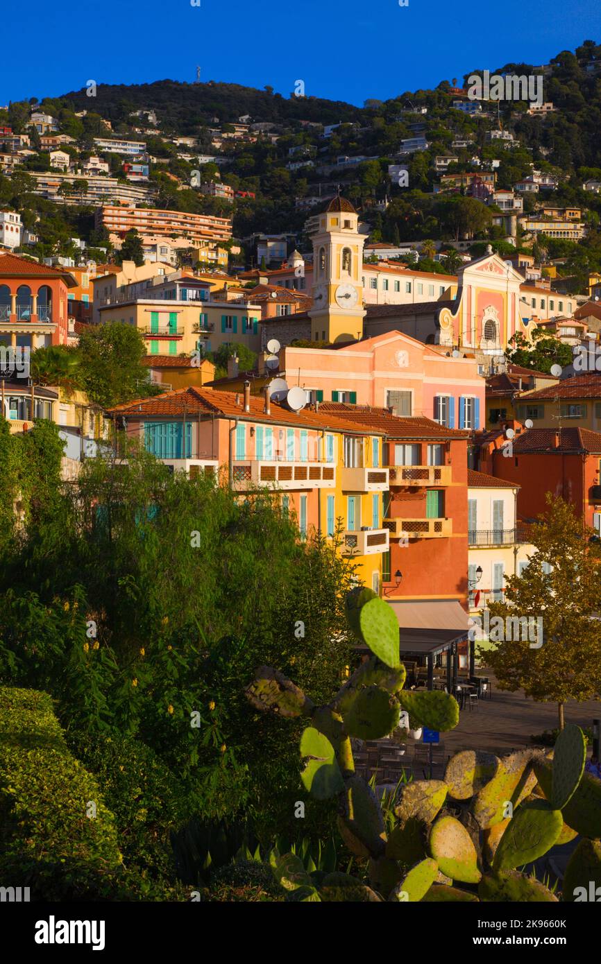 France, Cote d'Azur, Villefranche-sur-Mer, skyline, panorama, general ...