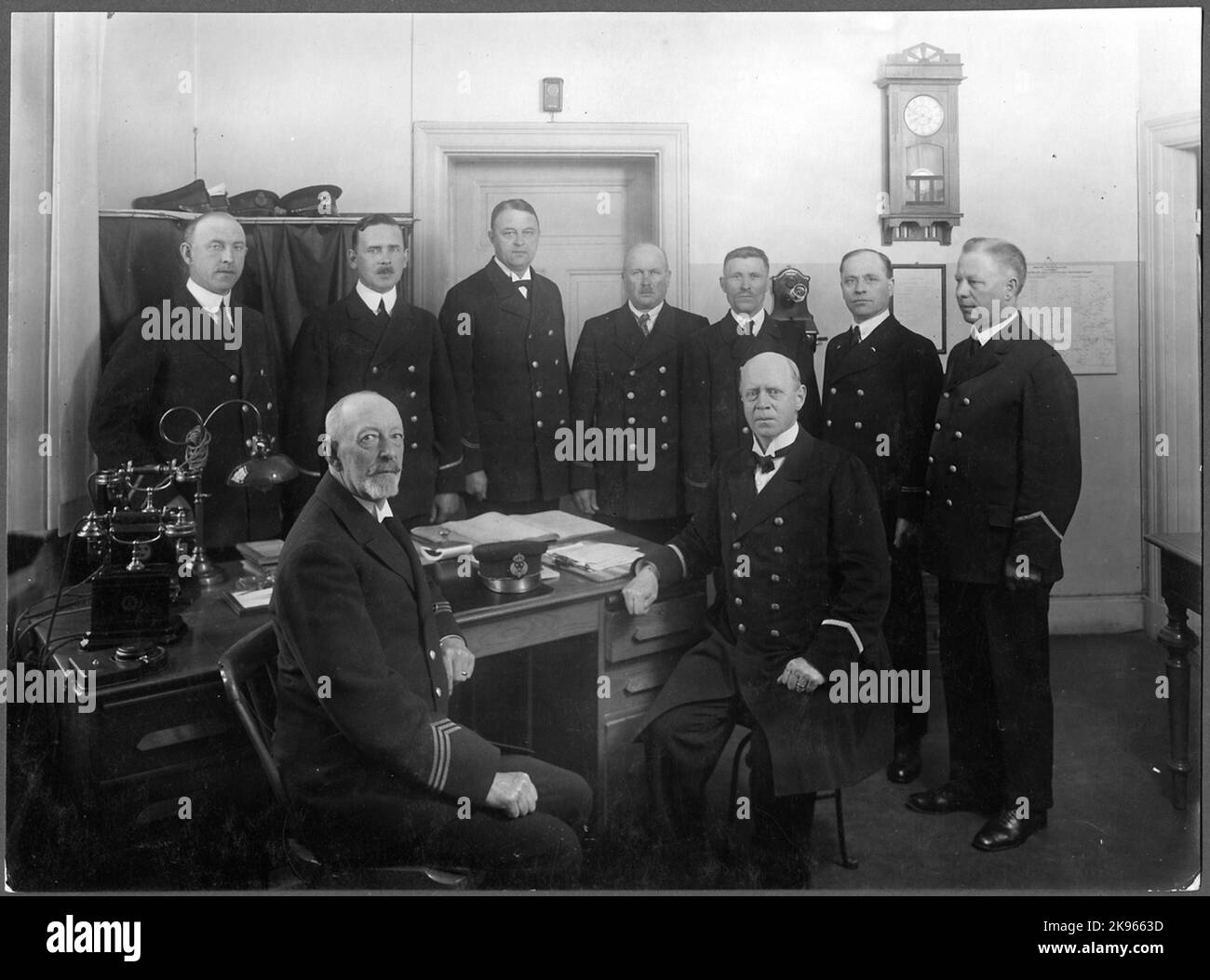 Station inspector Hugo Norberg with his staff in Sala Stock Photo - Alamy