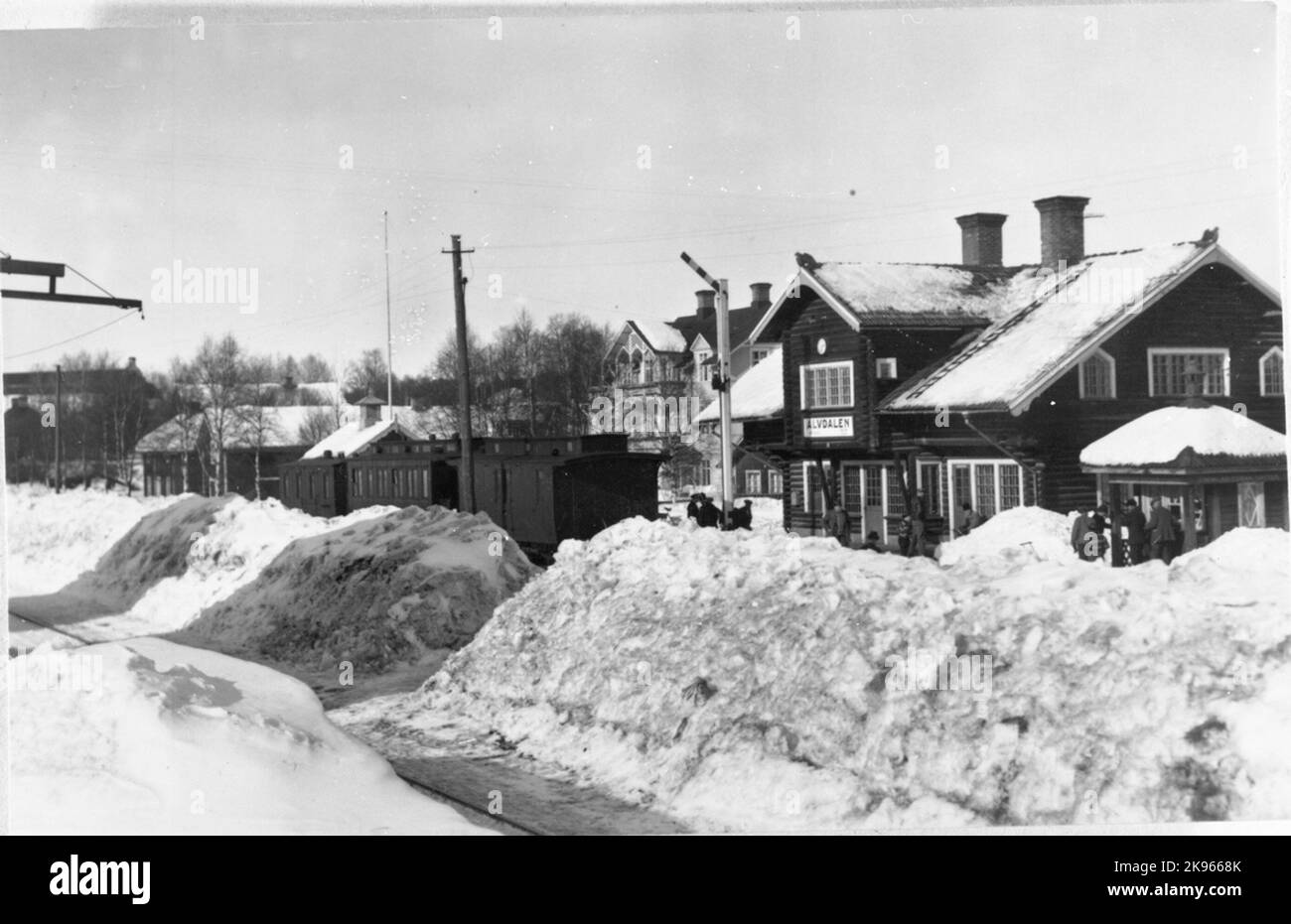 Älvdalen station was built in 1898. One- and one-half-story station ...