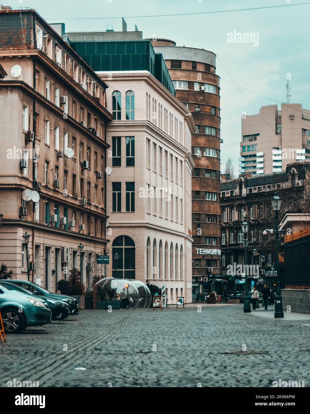 Old Town Bucharest - Cobbled street Stock Photo - Alamy