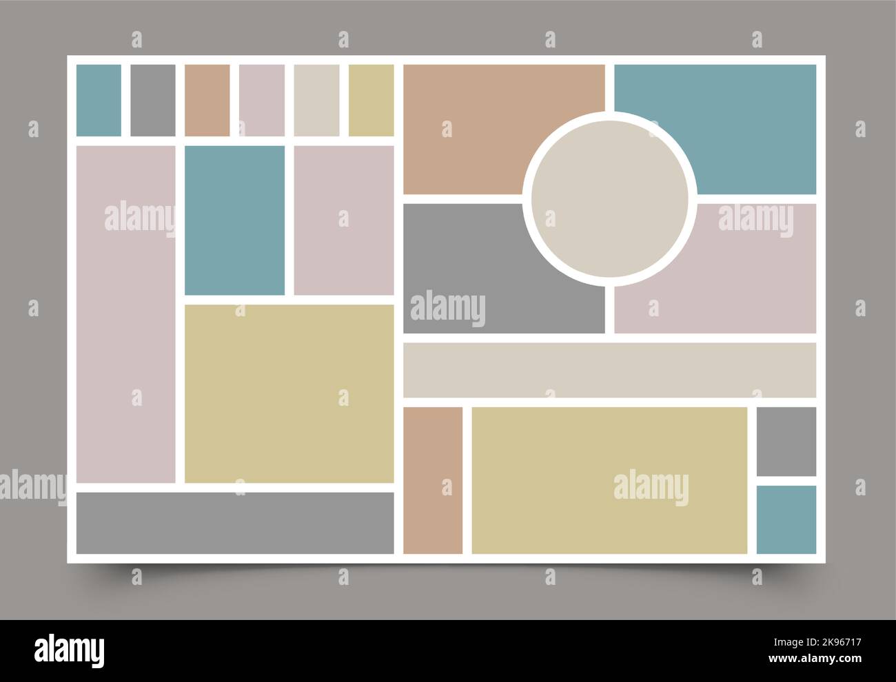 Presentation board layout. Colorful mood board photo collage grid ...