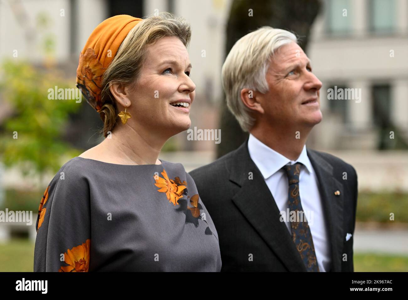 Pabrade. Belgium, 26/10/2022, Queen Mathilde of Belgium and King ...