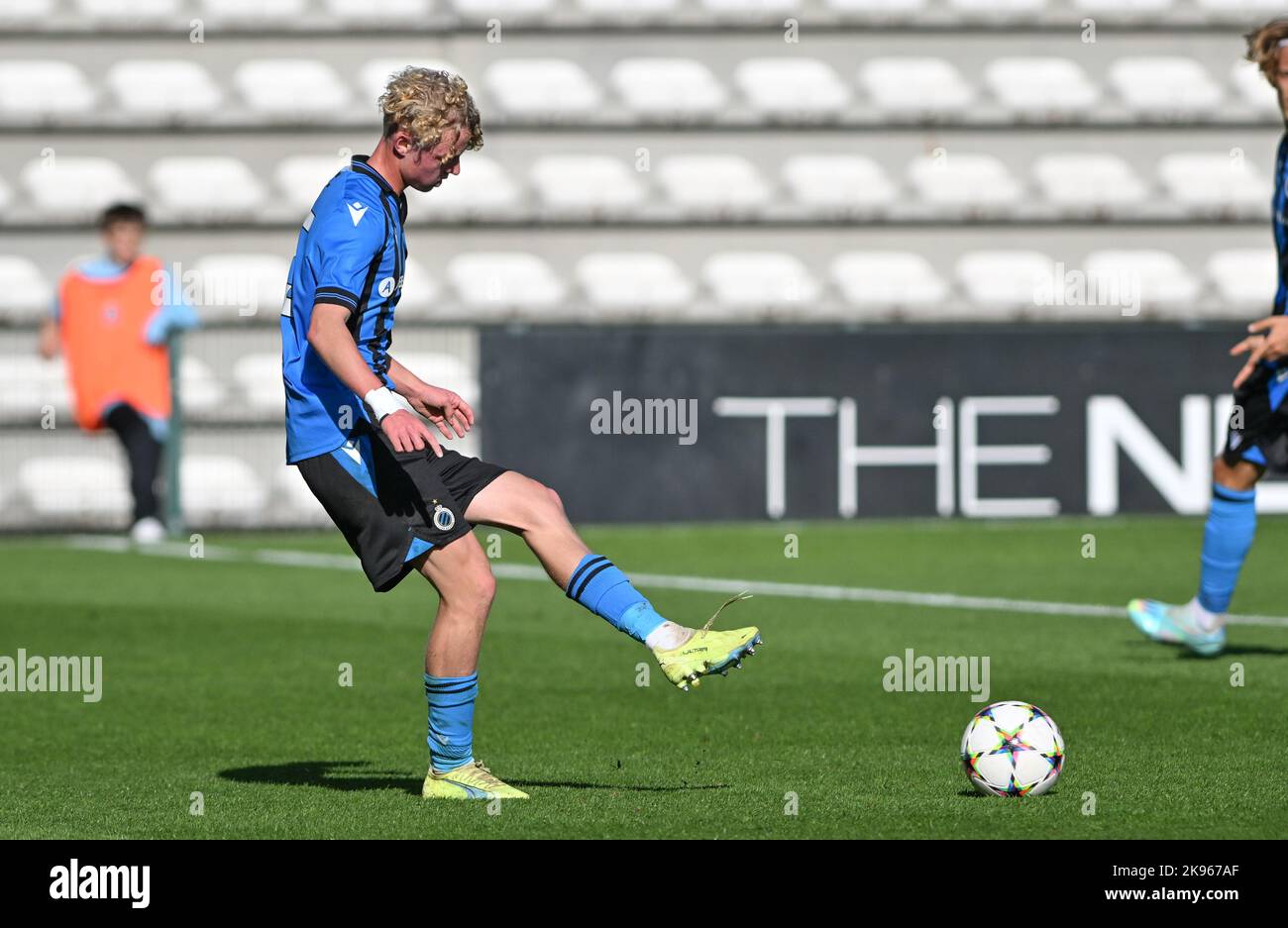 Joaquin Seys (25) of Club NXT pictured during a soccer game between the ...