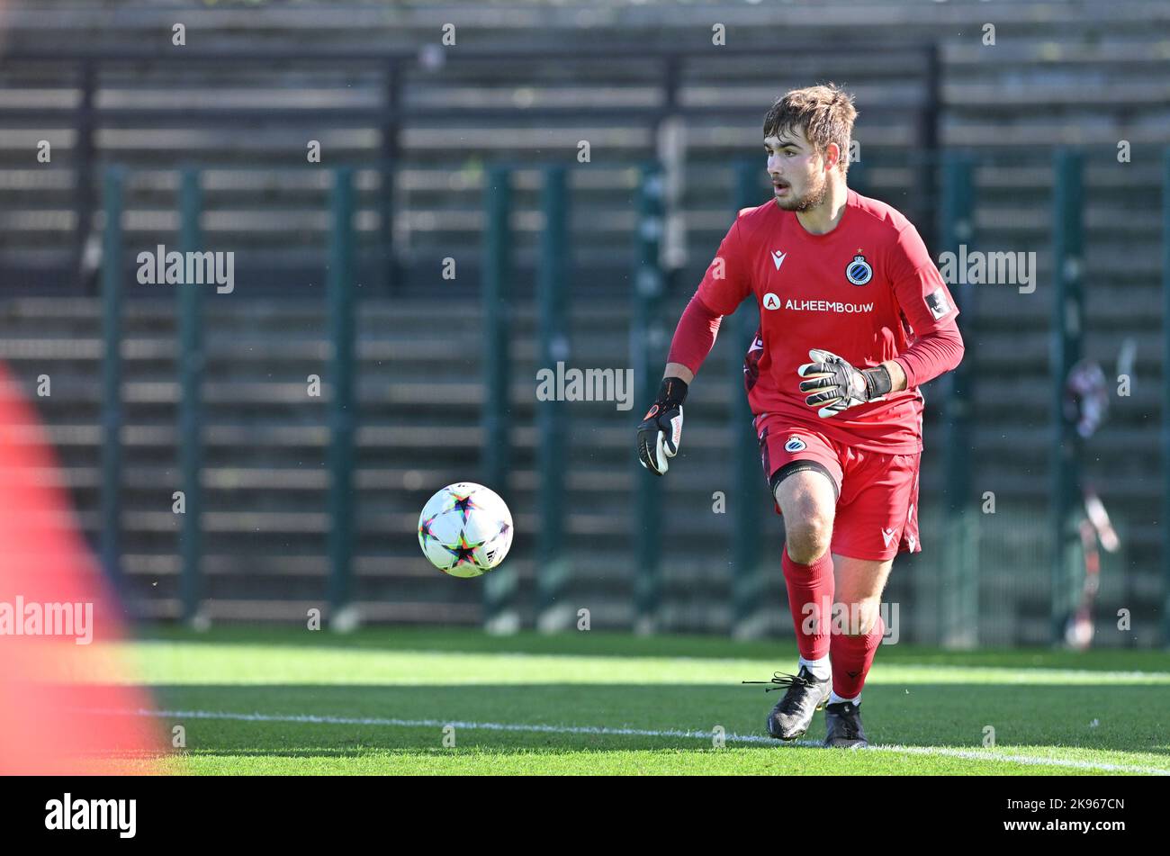 goalkeeper Henri Maton (13) of Club NXT pictured during a soccer game ...