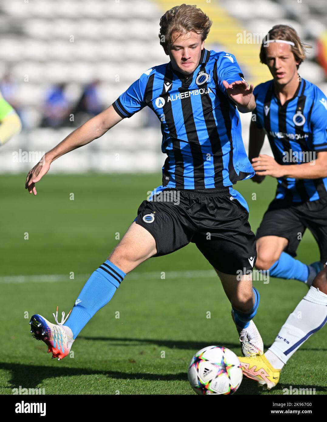 Liam De Smet (16) of Club NXT pictured during a soccer game between the ...
