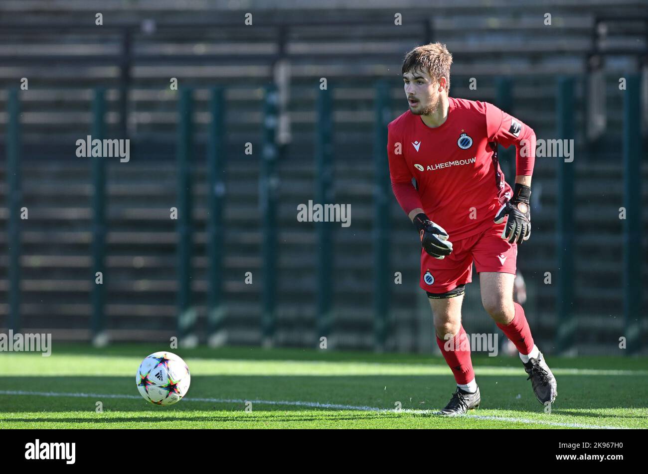 goalkeeper Henri Maton (13) of Club NXT pictured during a soccer game ...