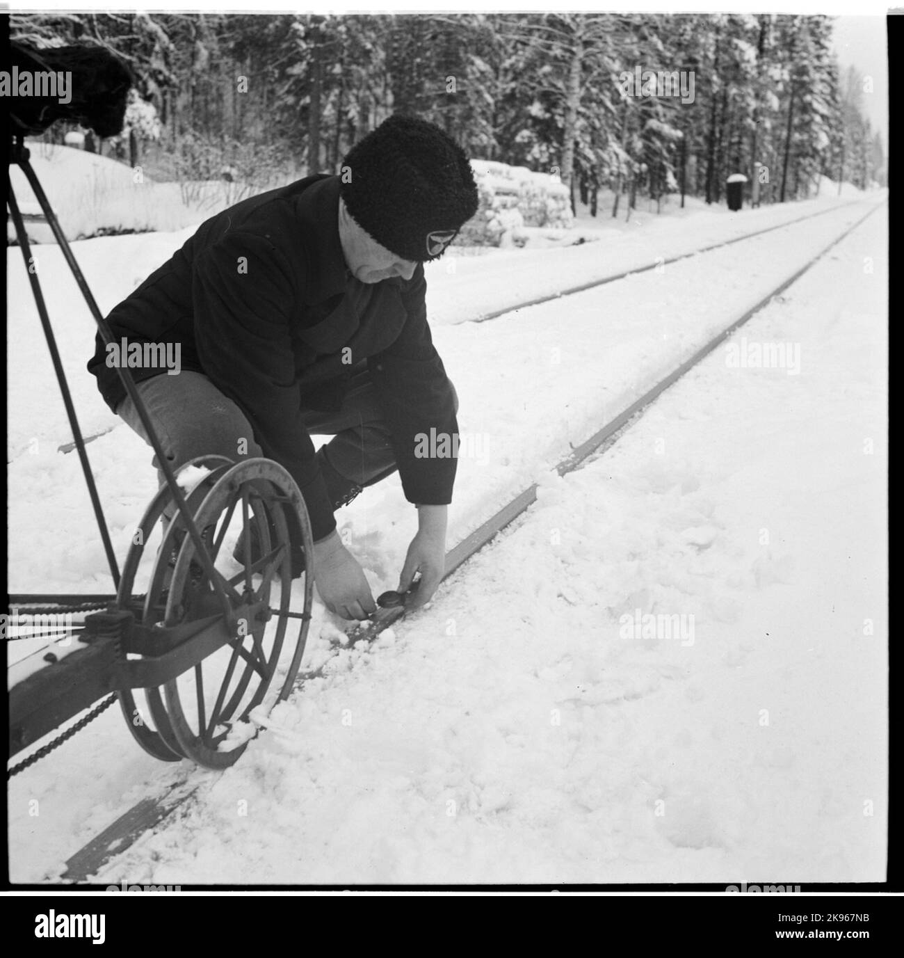 Railway maintenance track equipment Black and White Stock Photos ...