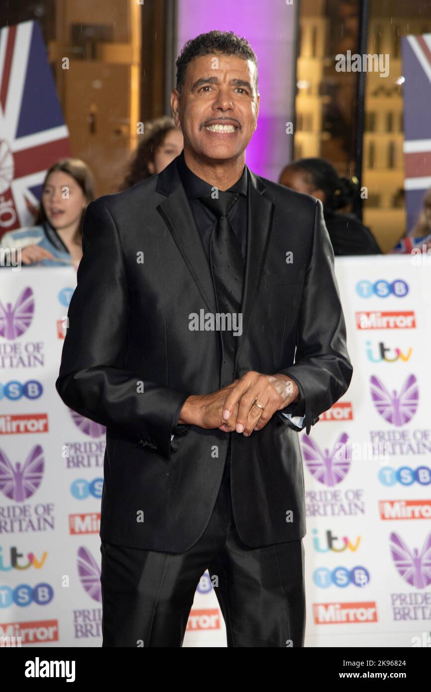London, UK. Chris Kamara at the Daily Mirror Pride of Britain Awards ...