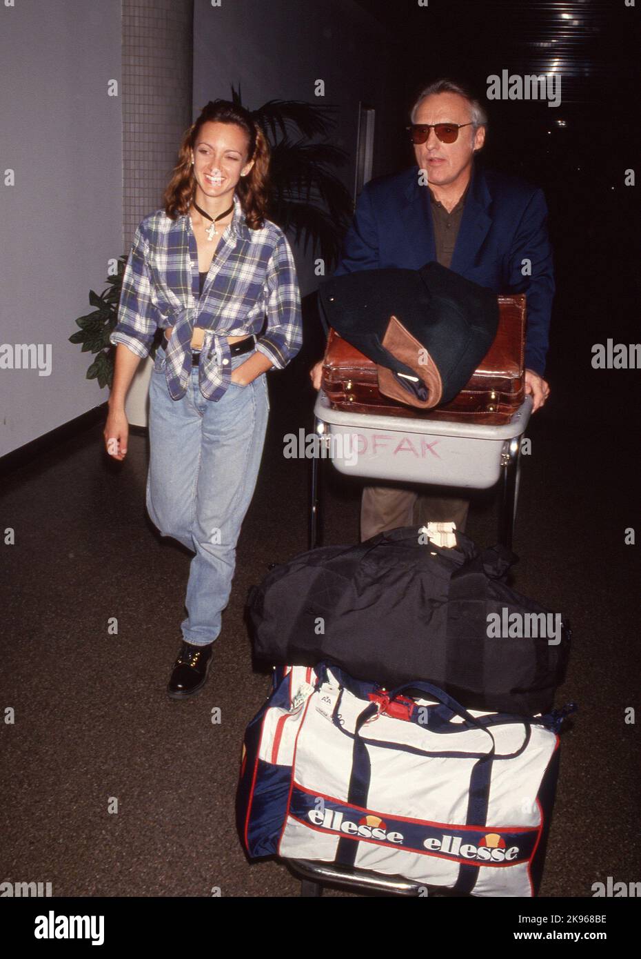 Dennis Hopper and Victoria Duffy at LAX November 1993 California Credit ...