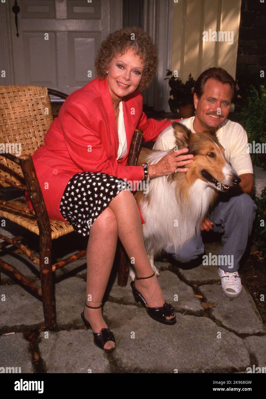 June Lockhart with Lassie and Jon Provost 1989 Credit: Ralph Dominguez ...
