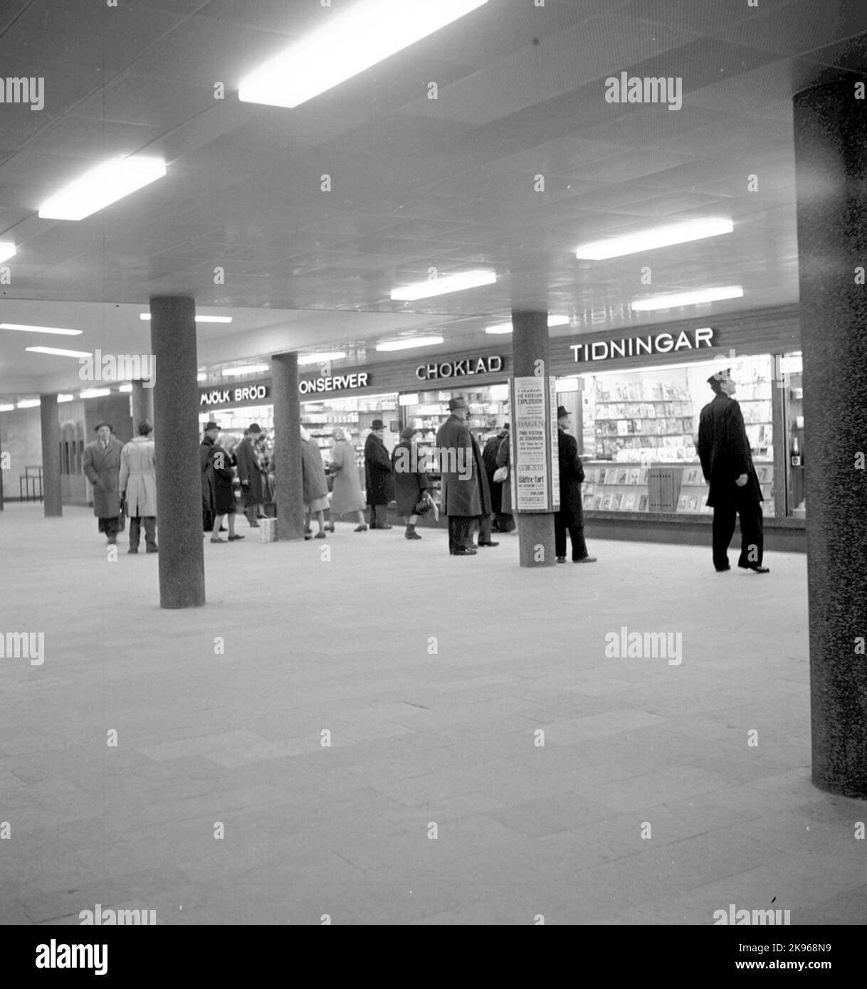 Paving Tunnel, Central Station - Stockholm Tramways, Vasagatan Stock ...