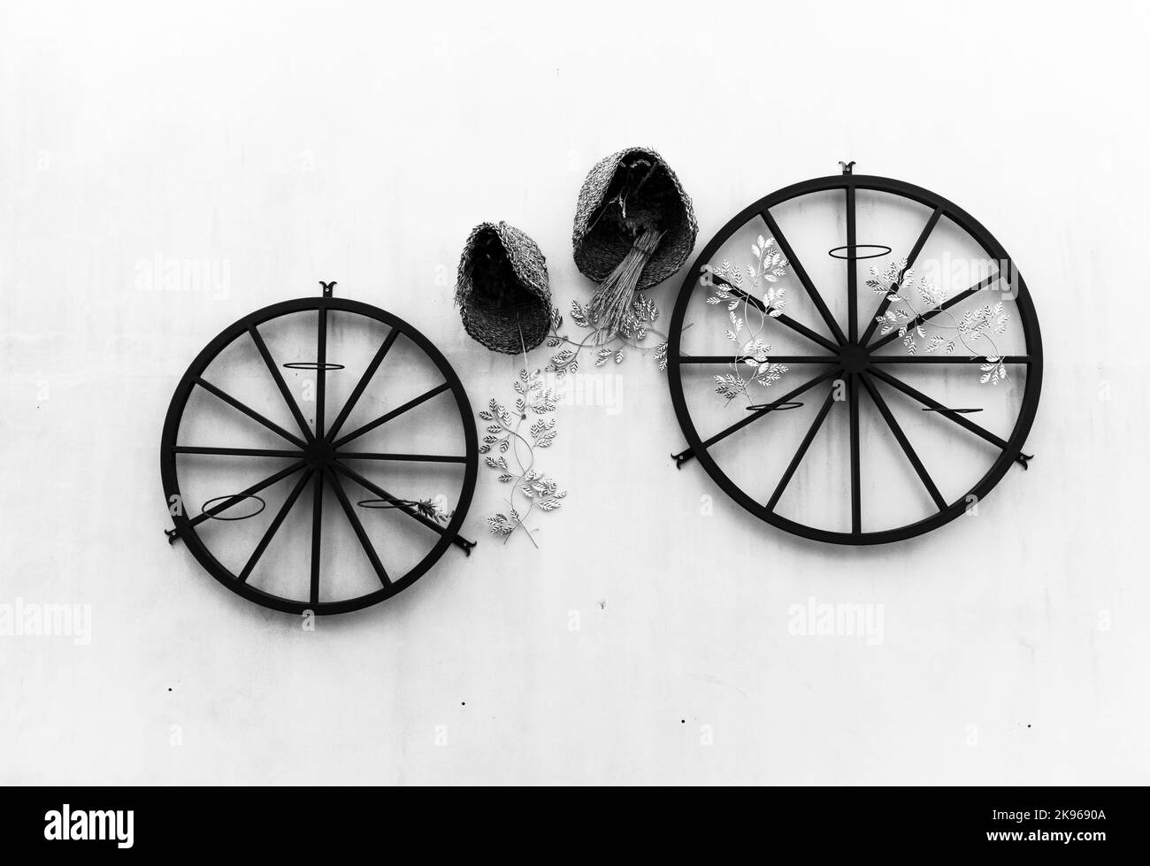 A cycle shape meant for a bicycle on a white background with a broken ...