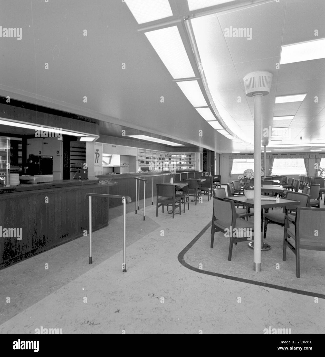 M/S "Trelleborg", cafeteria Stock Photo - Alamy