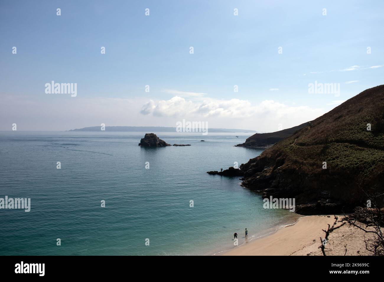 The coast of the beautiful island of Herm in the Channel Islands Stock ...