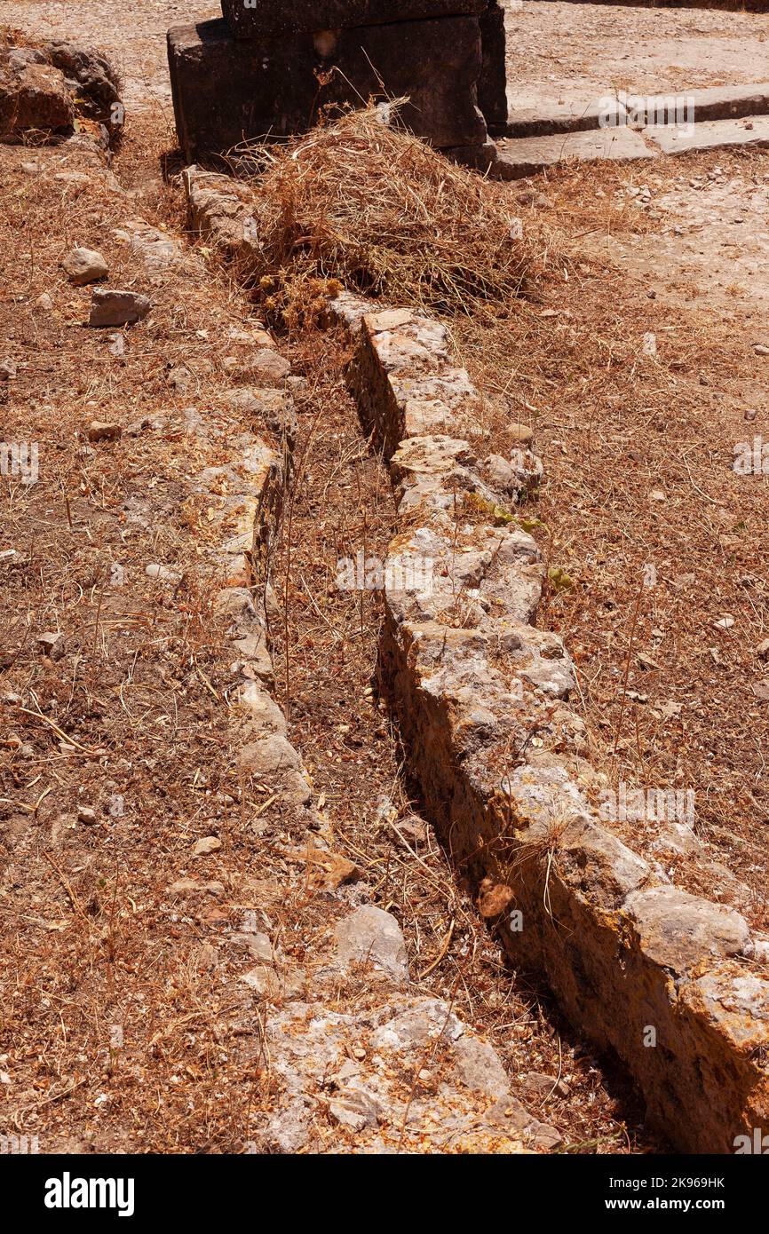 A beautiful shot of an archaeological site and the ancient Berber-Roman ...