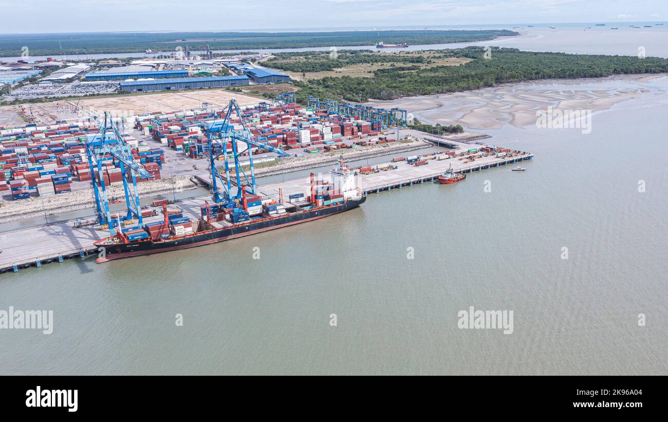 Klang, Malaysia - September 25, 2022: Cranes at the port Klang near ...