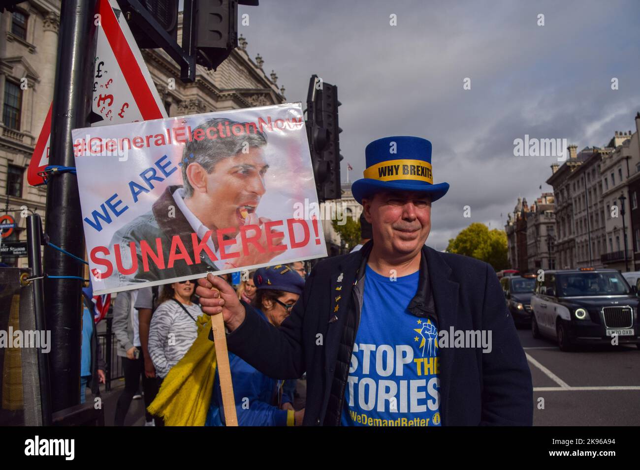London, England, UK. 26th Oct, 2022. Anti-Brexit activist STEVE BRAY ...