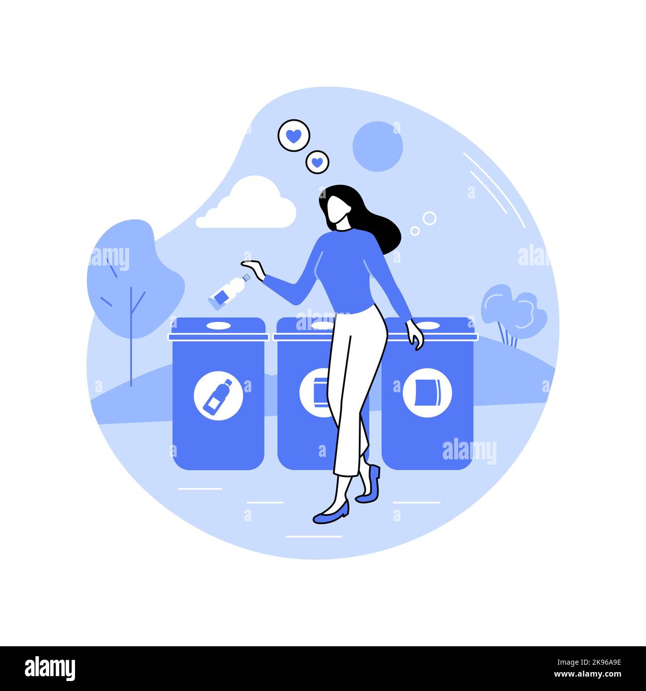 Trash sorting facility isolated cartoon vector illustrations Stock Vector Image & Art - Alamy