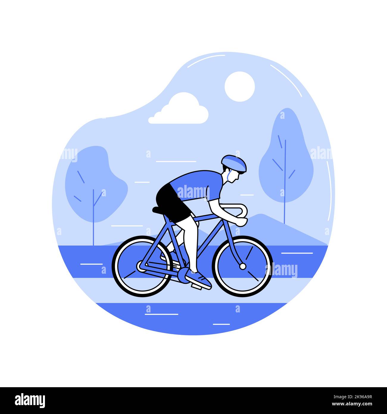 Cycling track isolated cartoon vector illustrations Stock Vector Image ...