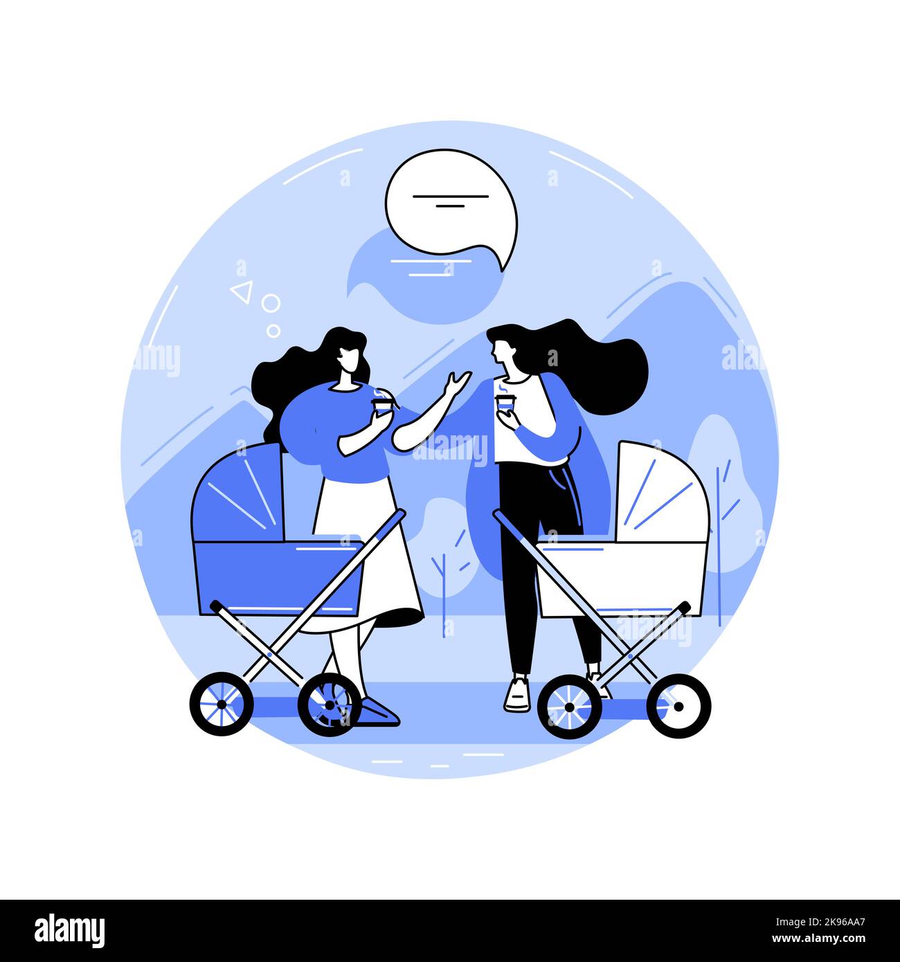 Happy moms isolated cartoon vector illustrations Stock Vector Image ...