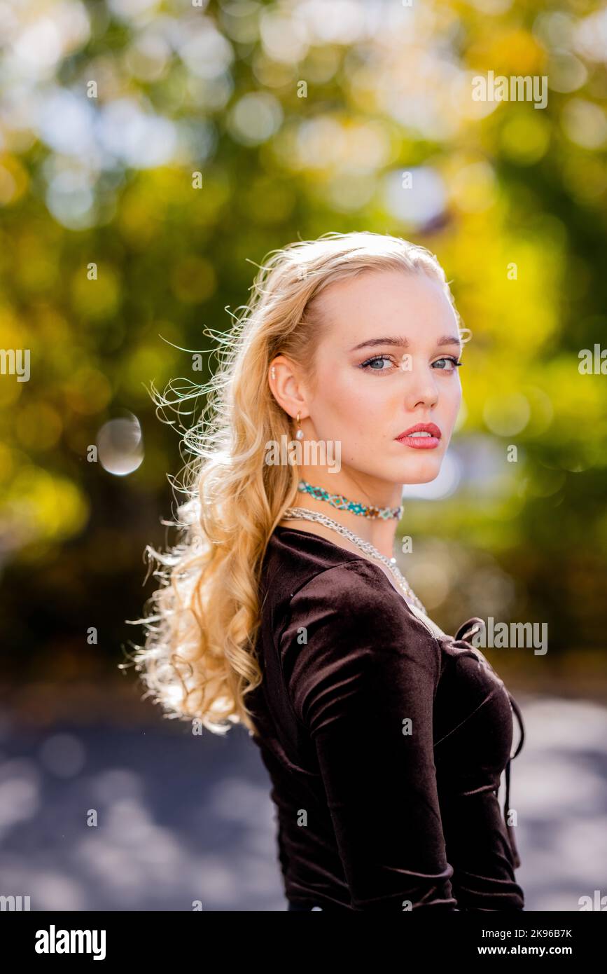 Cologne, Germany. 26th Oct, 2022. Lilly Joan Gutzeit, actress, stands ...