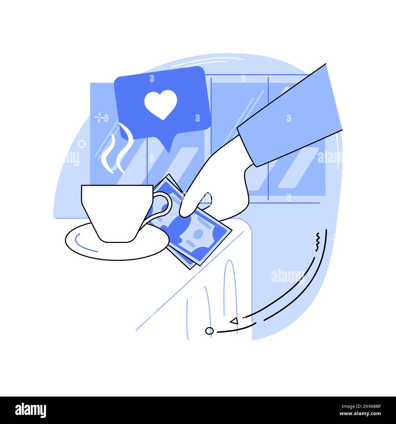 Happy with service isolated cartoon vector illustrations Stock Vector ...