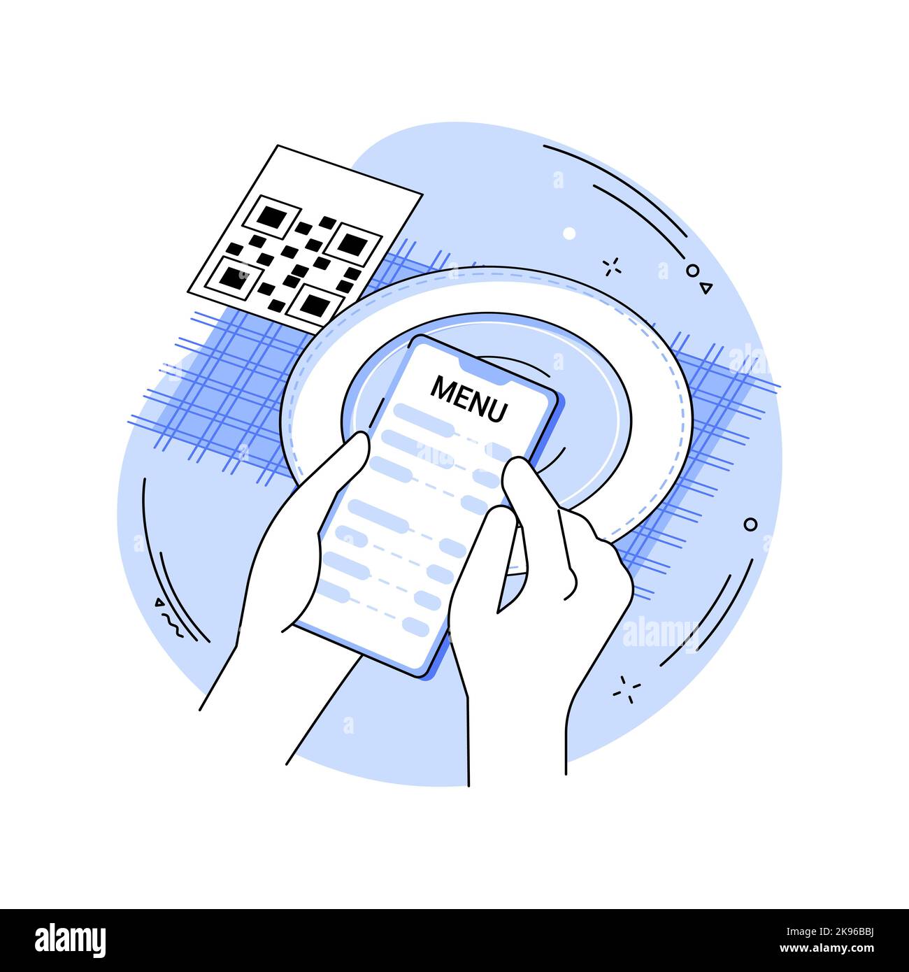 Interactive menu isolated cartoon vector illustrations Stock Vector ...