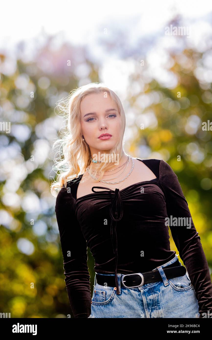 Cologne, Germany. 26th Oct, 2022. Lilly Joan Gutzeit, actress, stands ...
