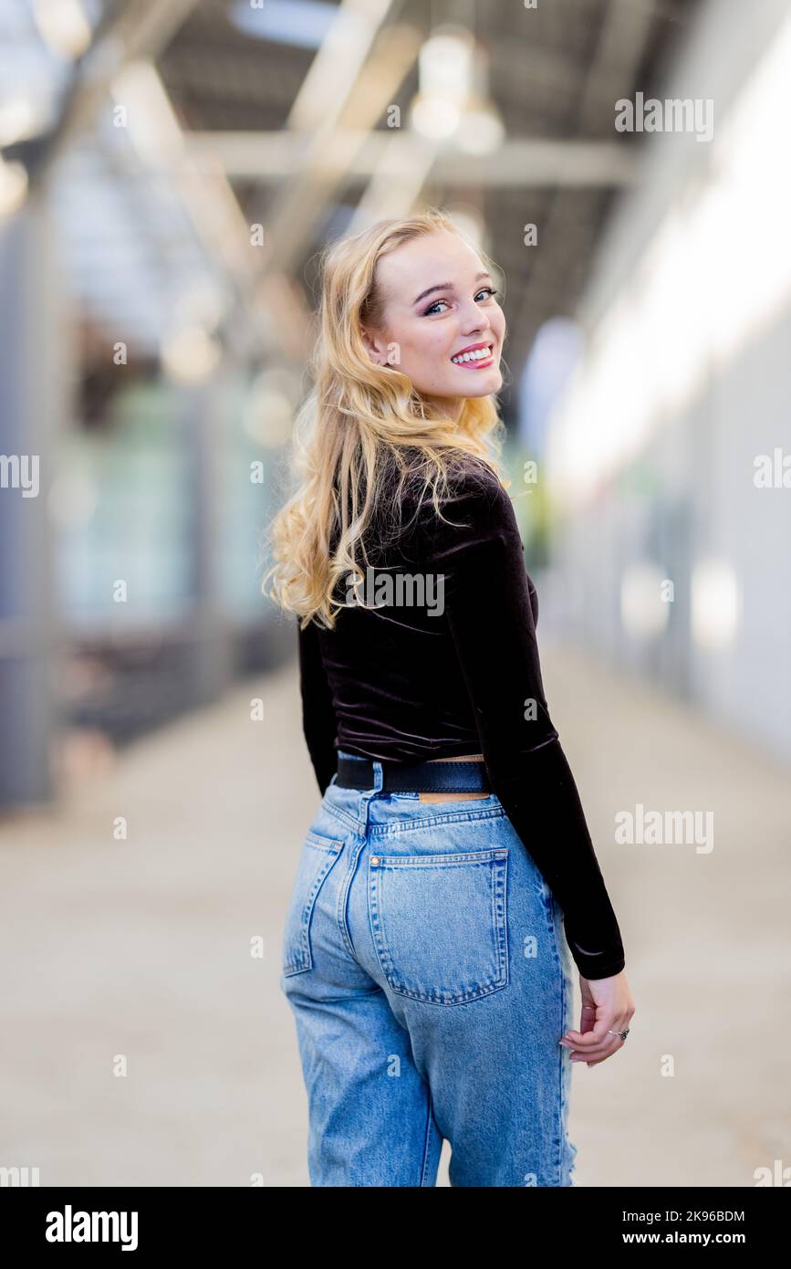 Cologne, Germany. 26th Oct, 2022. Lilly Joan Gutzeit, actress, stands ...