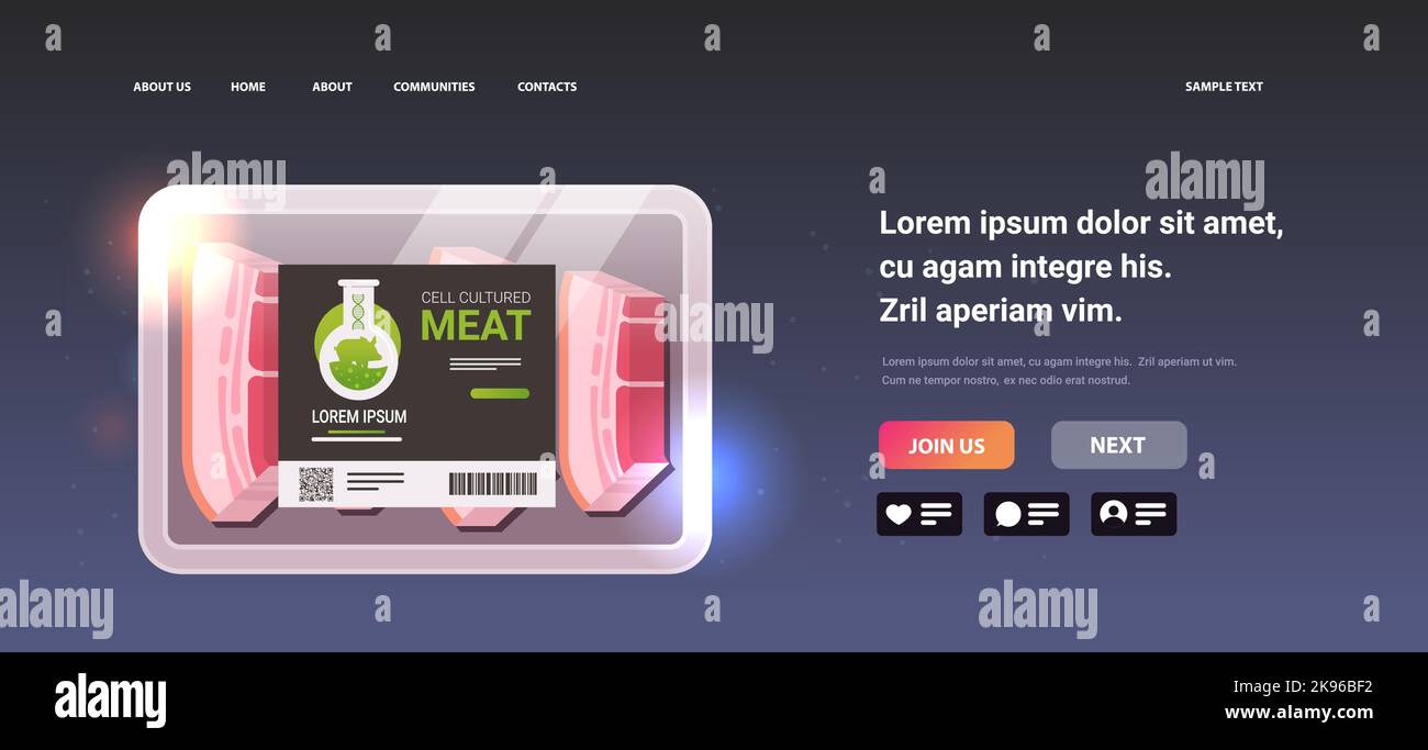 cultured raw red meat pack plastic tray container steak made from ...