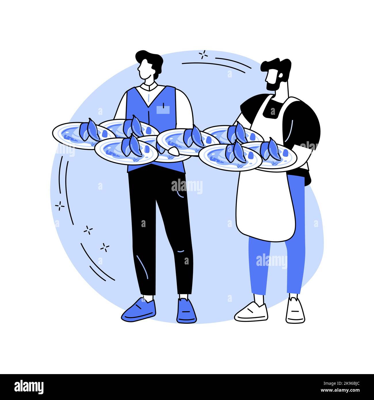 Busy restaurant isolated cartoon vector illustrations Stock Vector ...