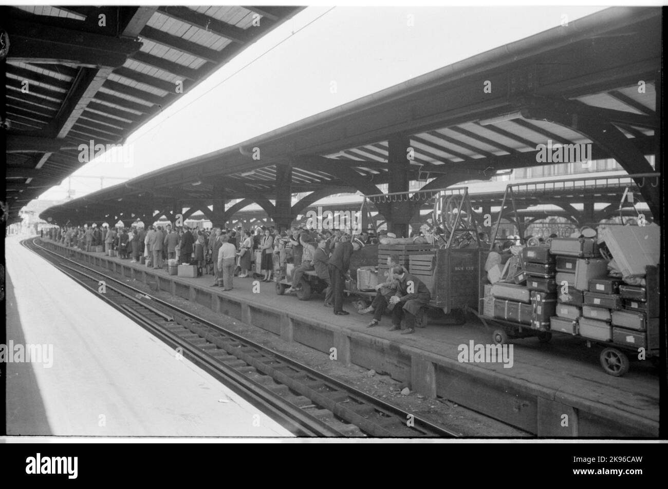 Traveling on a platform at Stockholm Central Station Stock Photo - Alamy