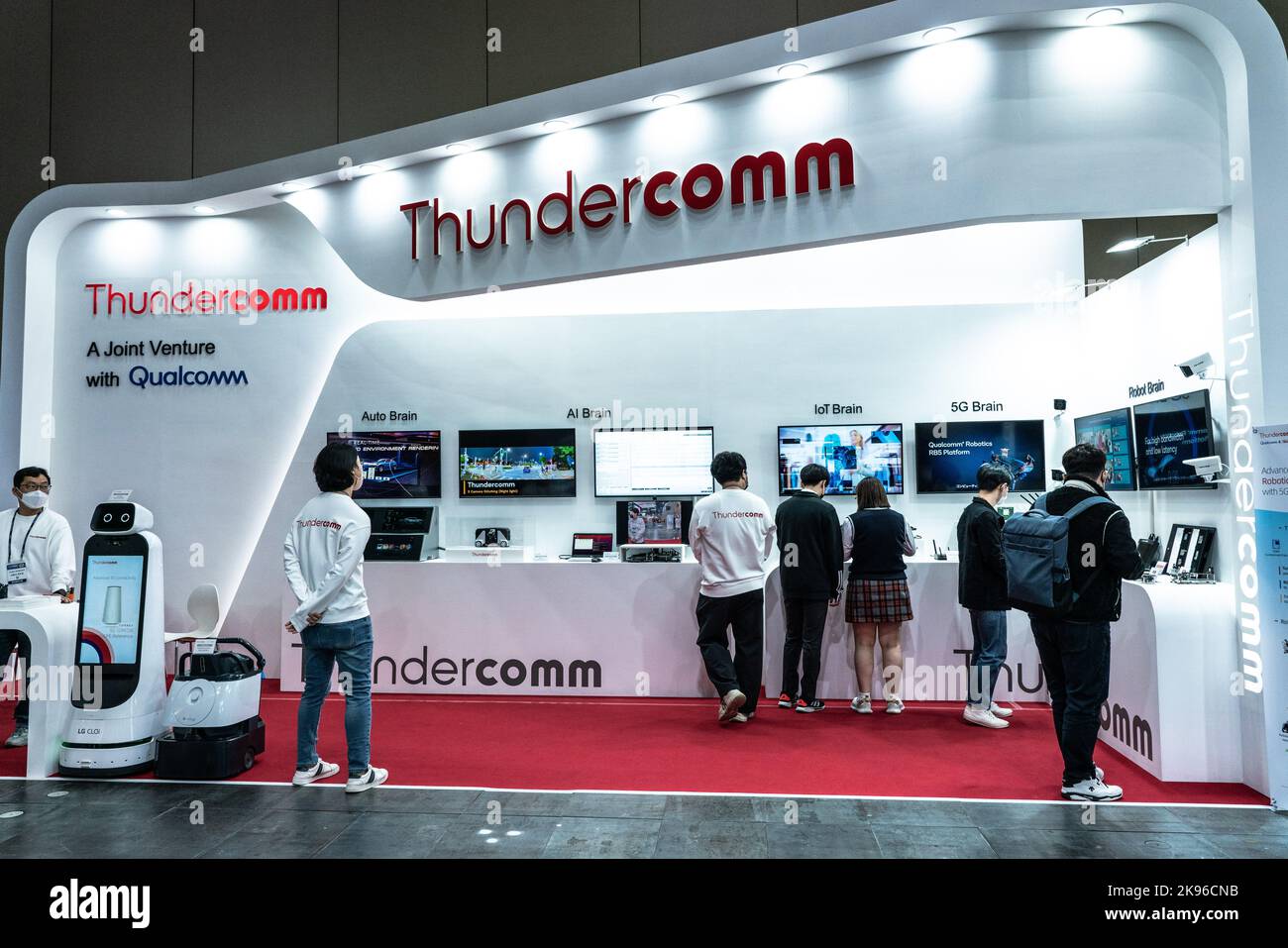 Goyang, South Korea. 26th Oct, 2022. The booth of Thundercomm seen at the event. Robotworld 2022 ...