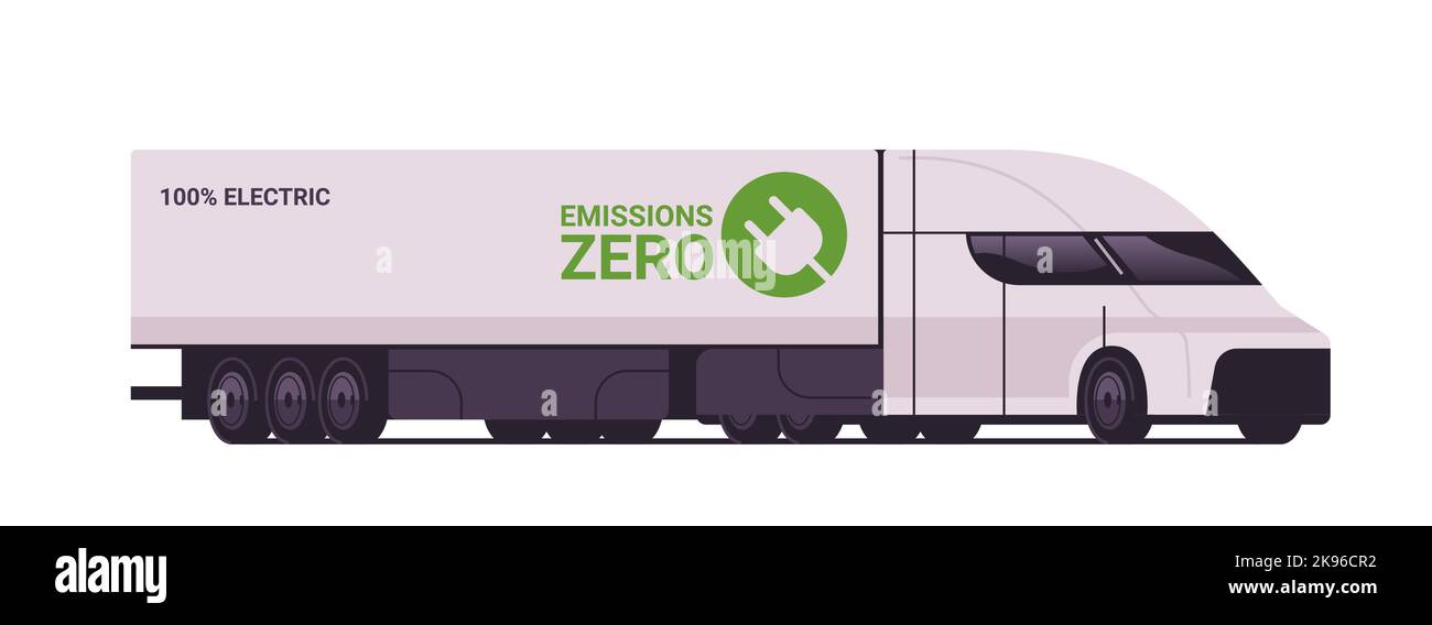 electric semi trcuk trailer with container future cargo transport ...