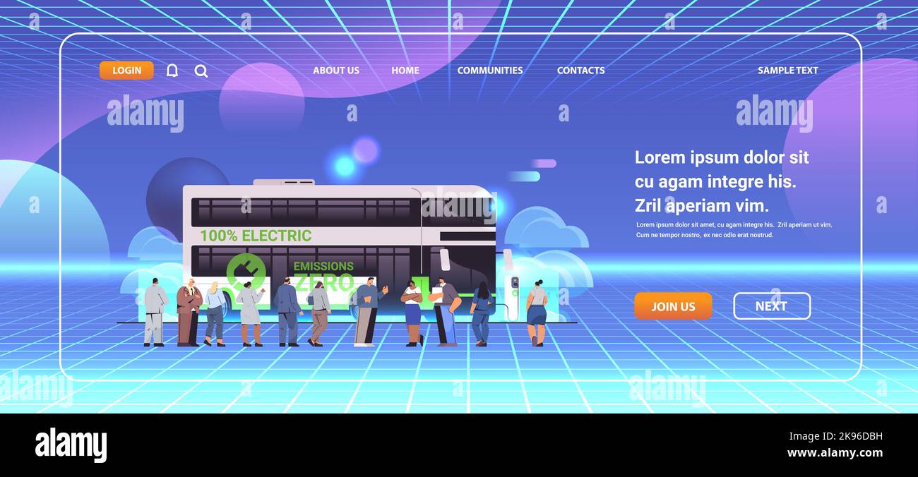 mix race people standing near electric bus charging battery vehicle at ... mix race people standing near electric bus charging battery vehicle at ...
