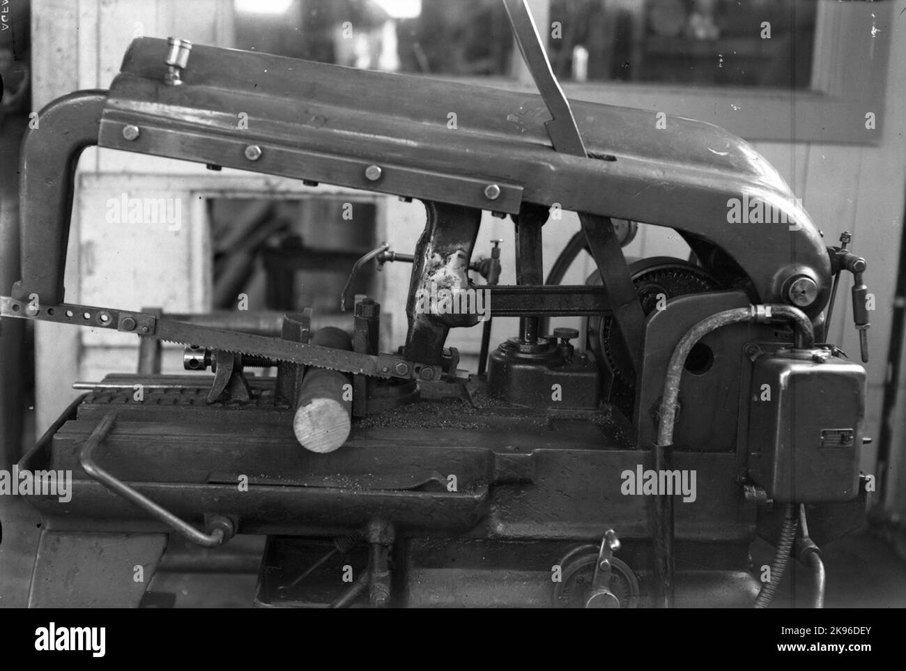 Older iron saw in the storage room Stock Photo - Alamy
