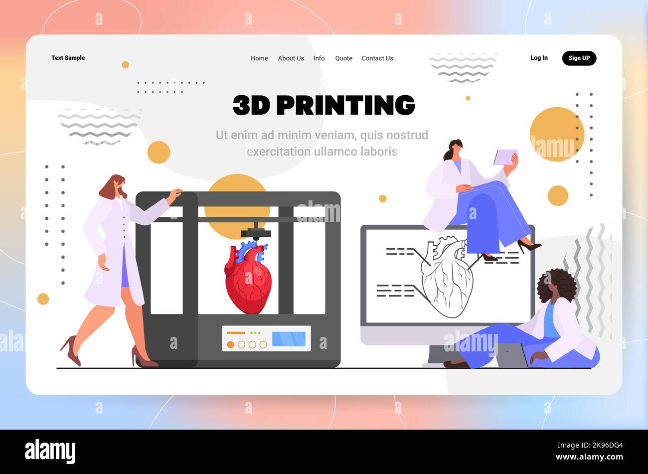 doctors printing human transplantation heart organ model on 3d bio ...