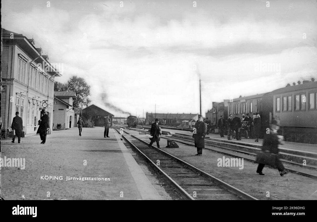The railway station in Köping Stock Photo - Alamy