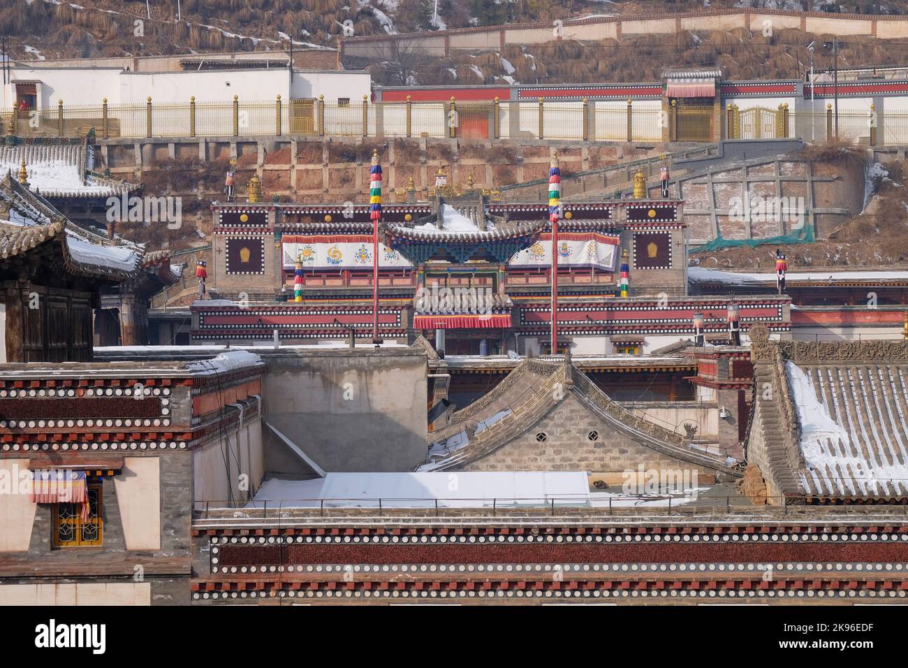 The Ta'er temple, Kumbum monastery in Xining, Qinghai, China Stock ...