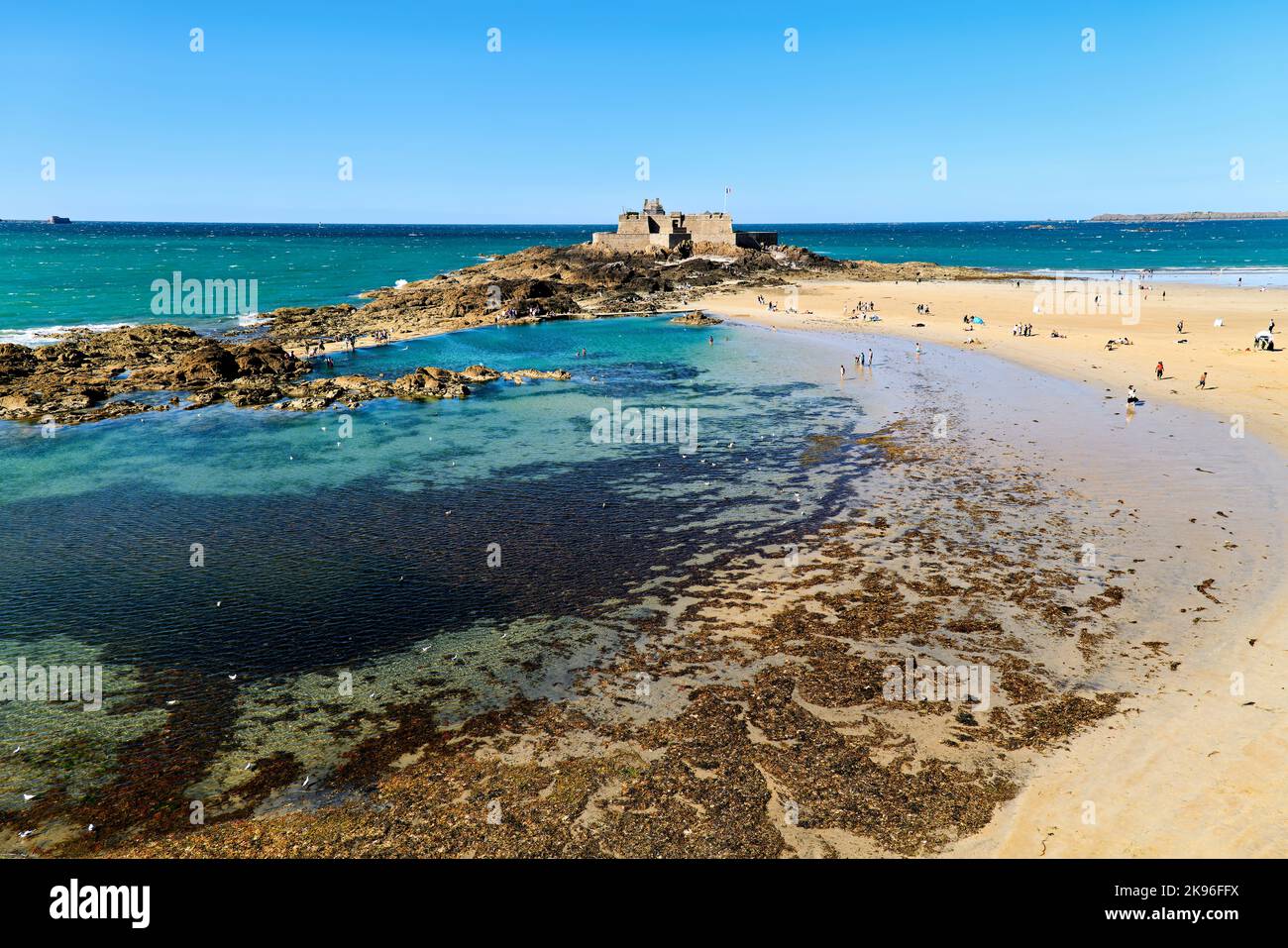 Saint Malo Brittany France. The Fort National Stock Photo - Alamy