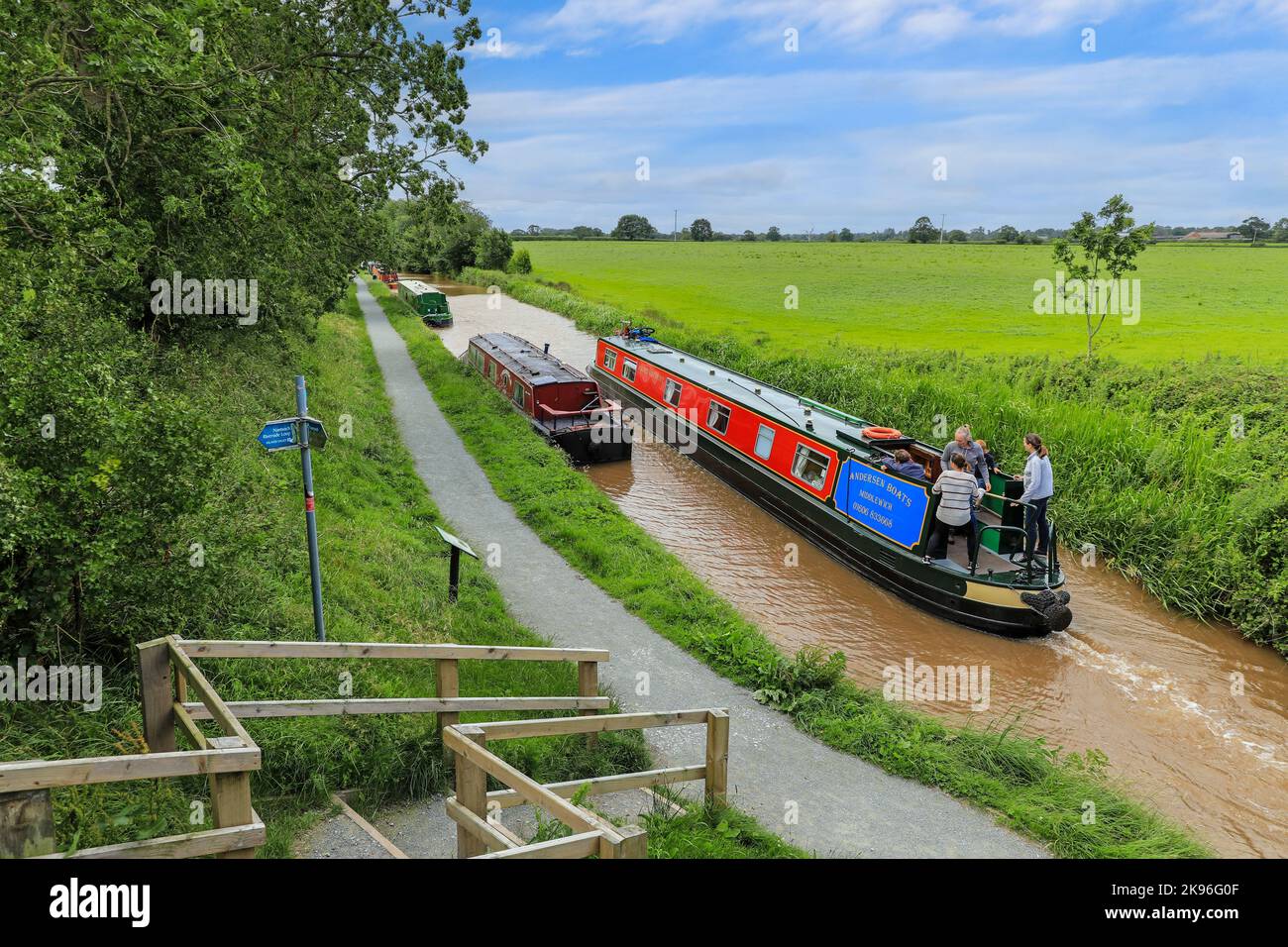 Two barges or narrowboats on the Shropshire Union Canal, Nantwich ...