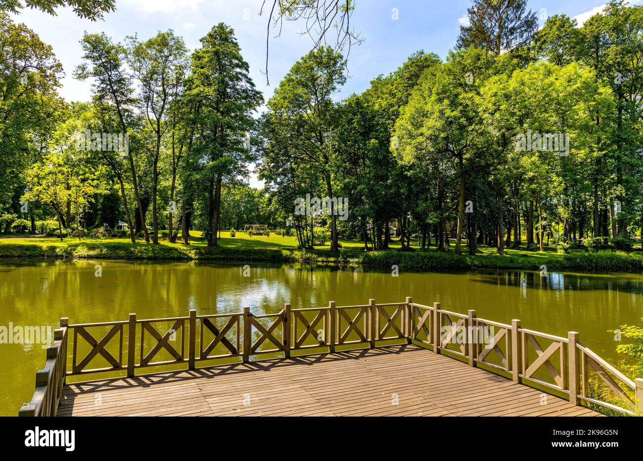 Rozalin, Poland - July 3, 2022: Historic park of XVI century Rozalin ...