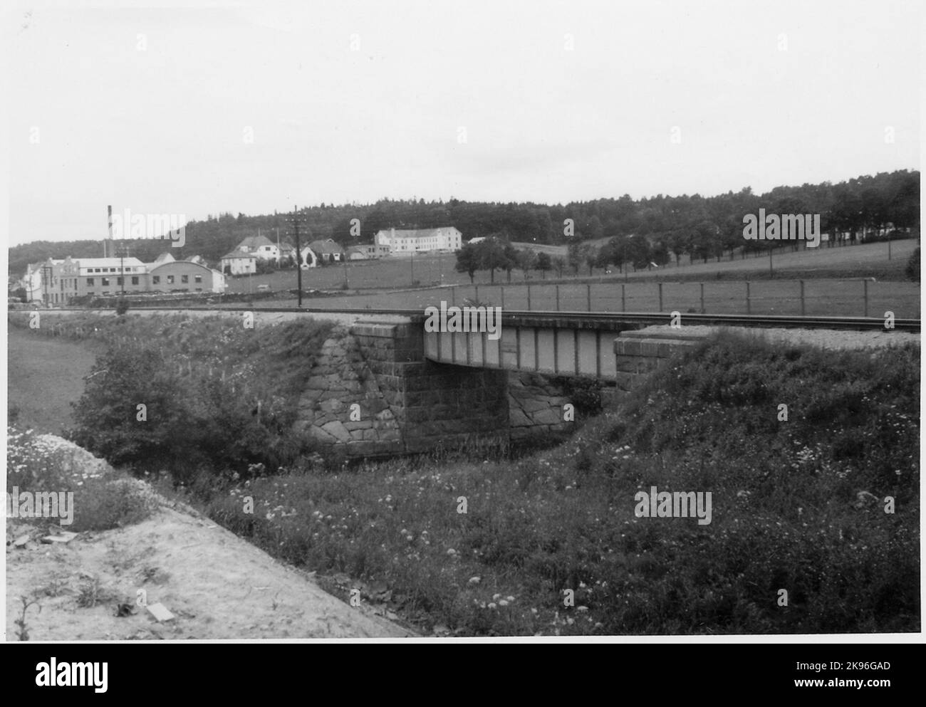 Bridge over Häggån on the route between Kinnahult and Fritsla, seen ...