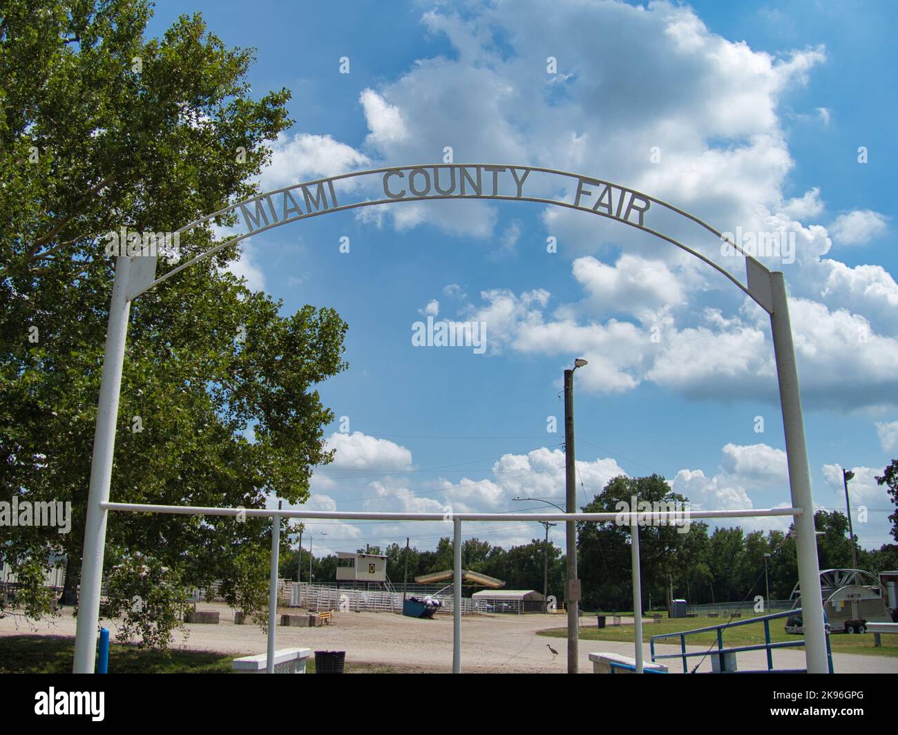 The Miami Country Fair sign at the Wallace Park in Paola Kansas Stock ...