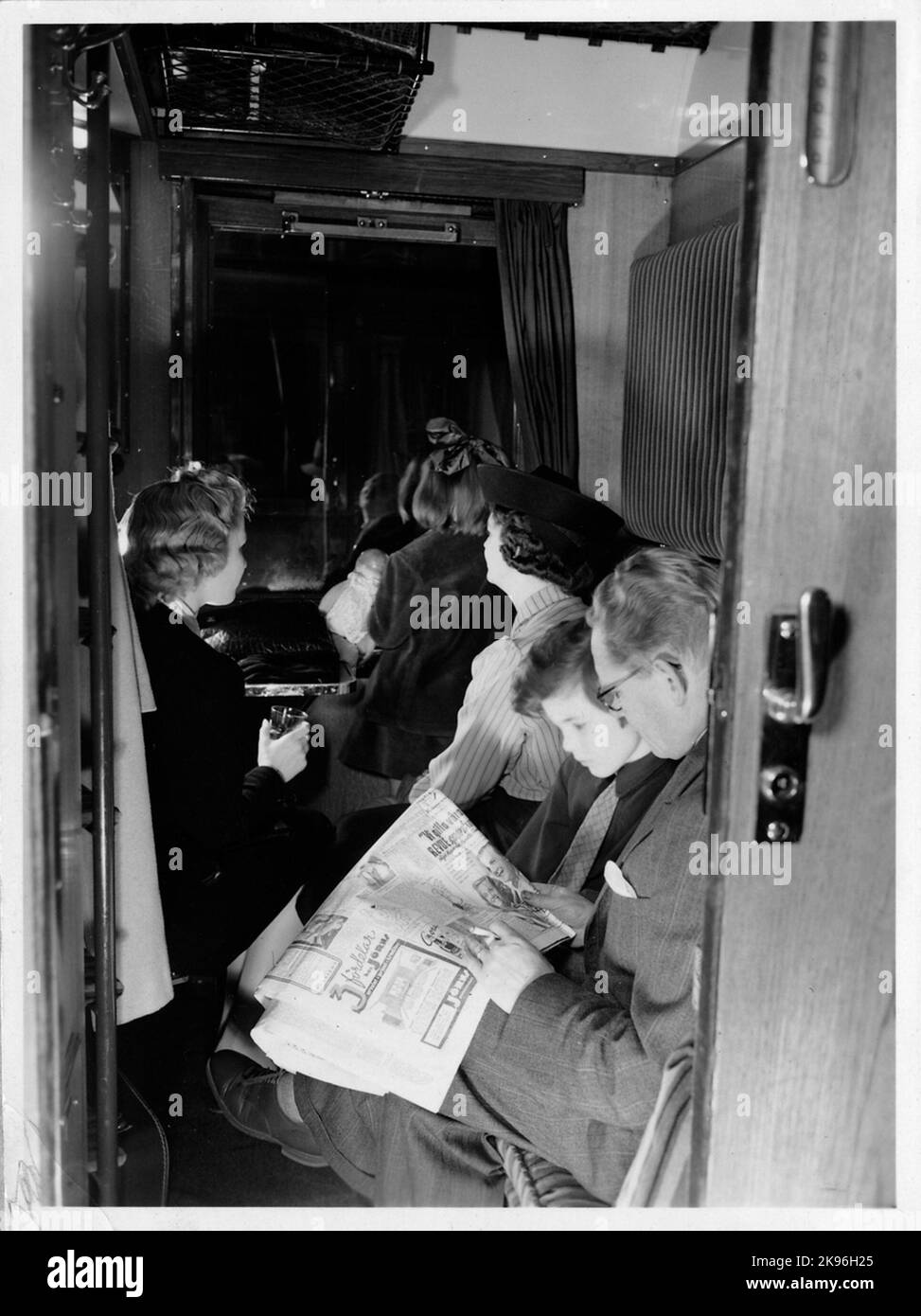Traveling with 3rd grade sleeping compartment. State Railways, SJ Abo2c ...