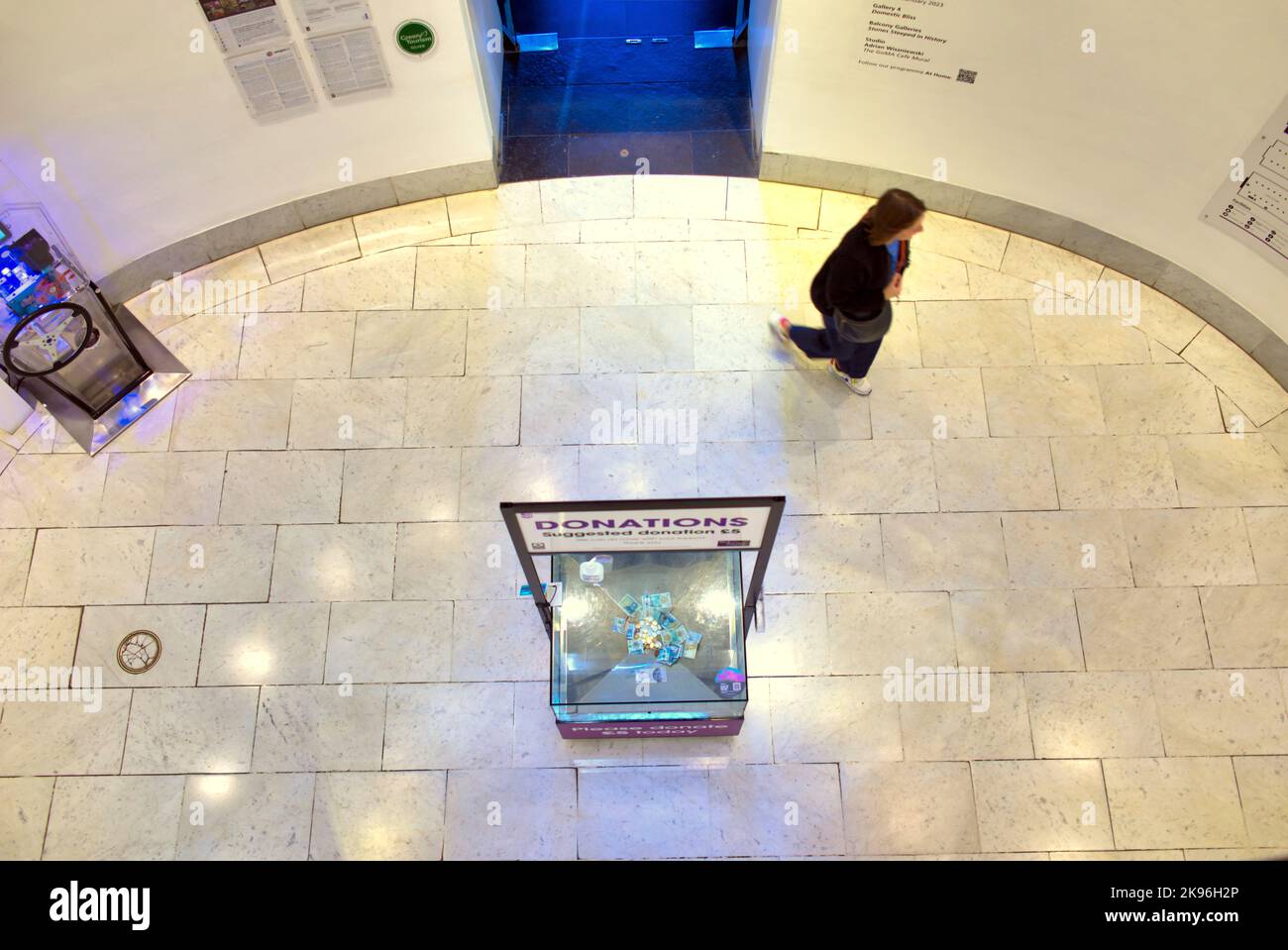Glasgow museum of modern or GOMA interior the foyer entrance with its ...