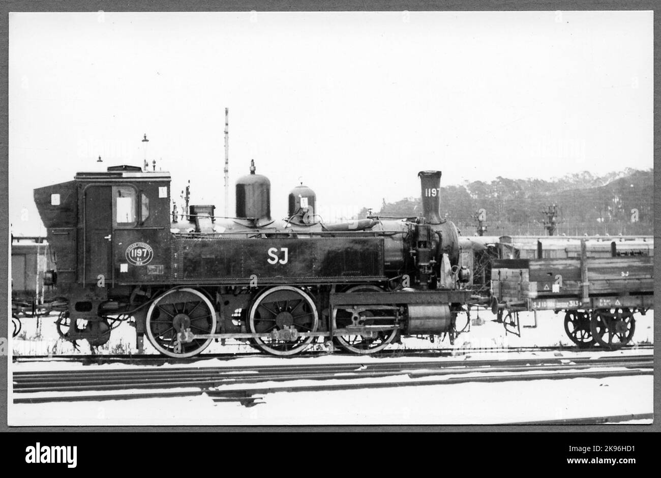 Return from audit. State Railways, SJ K4 1197 Stock Photo - Alamy