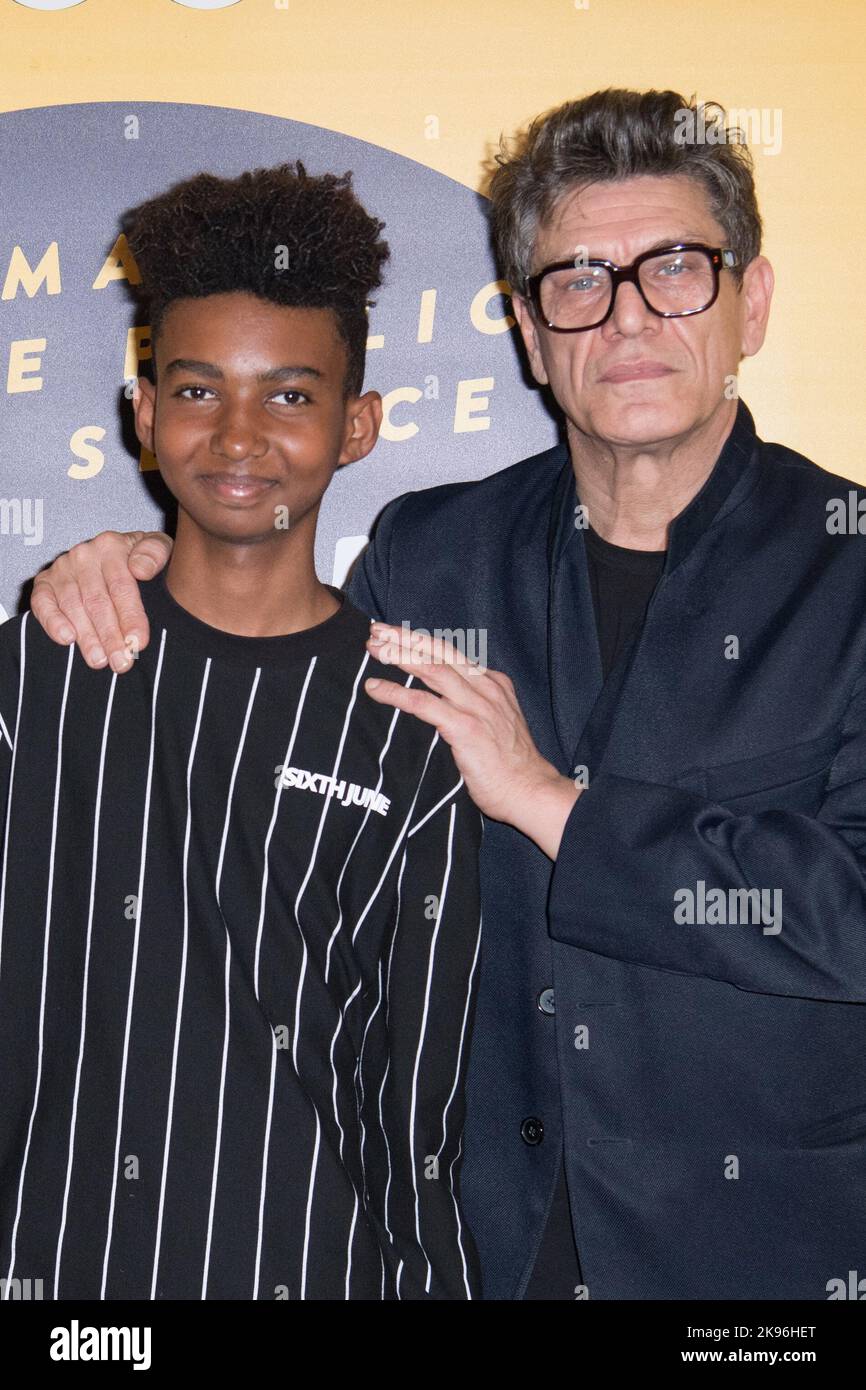 Paris, France on October 26, 2022, Soan Arhimann and Marc Lavoine ...
